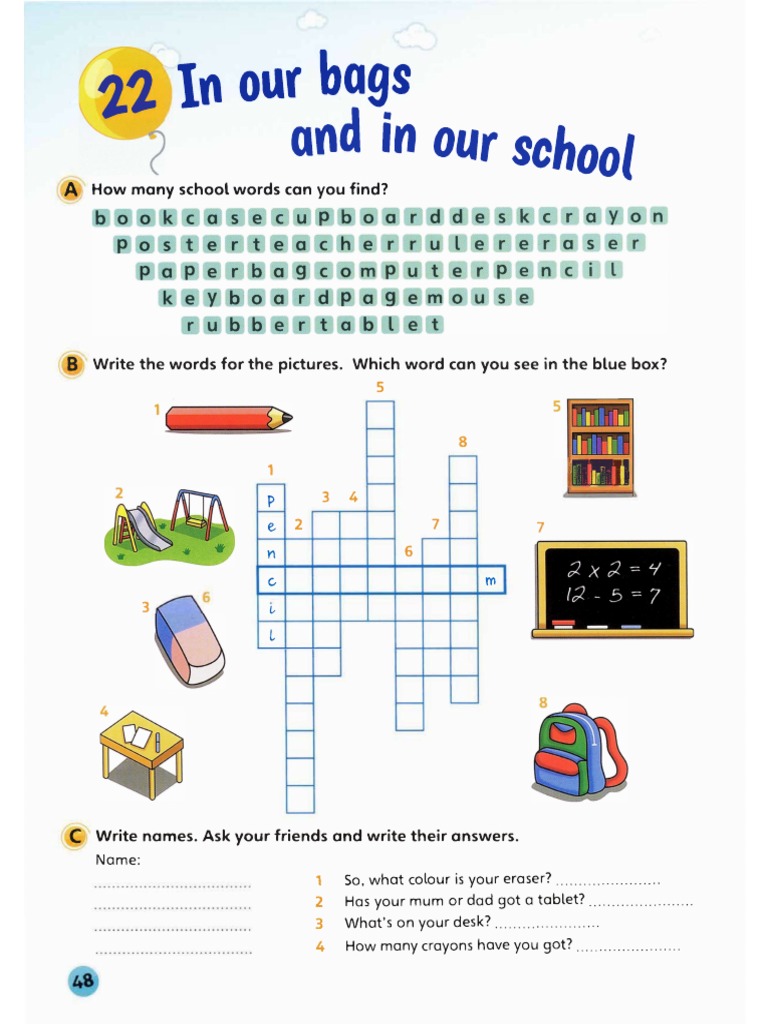 School Things Exercise | PDF