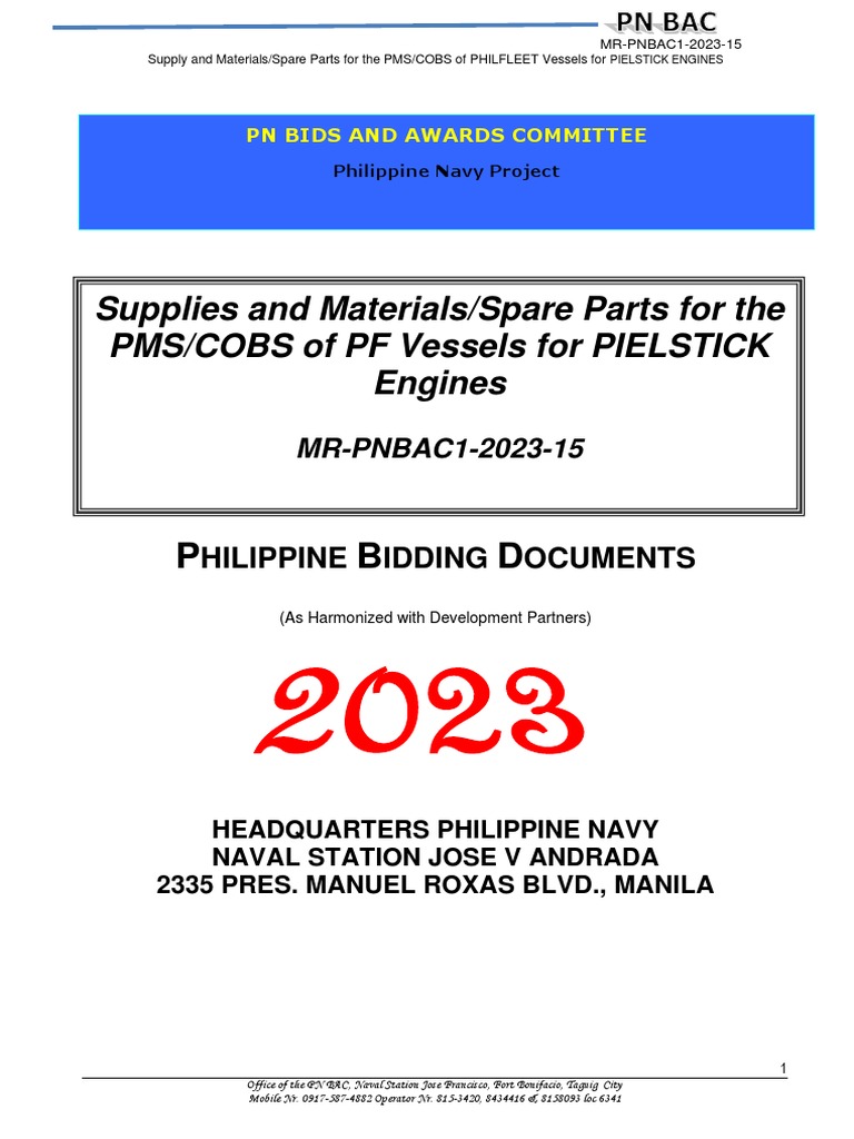 BD-MR-PNBAC1-2023-15-Supply and Delivery of PMS COBS of PF Vessels ...