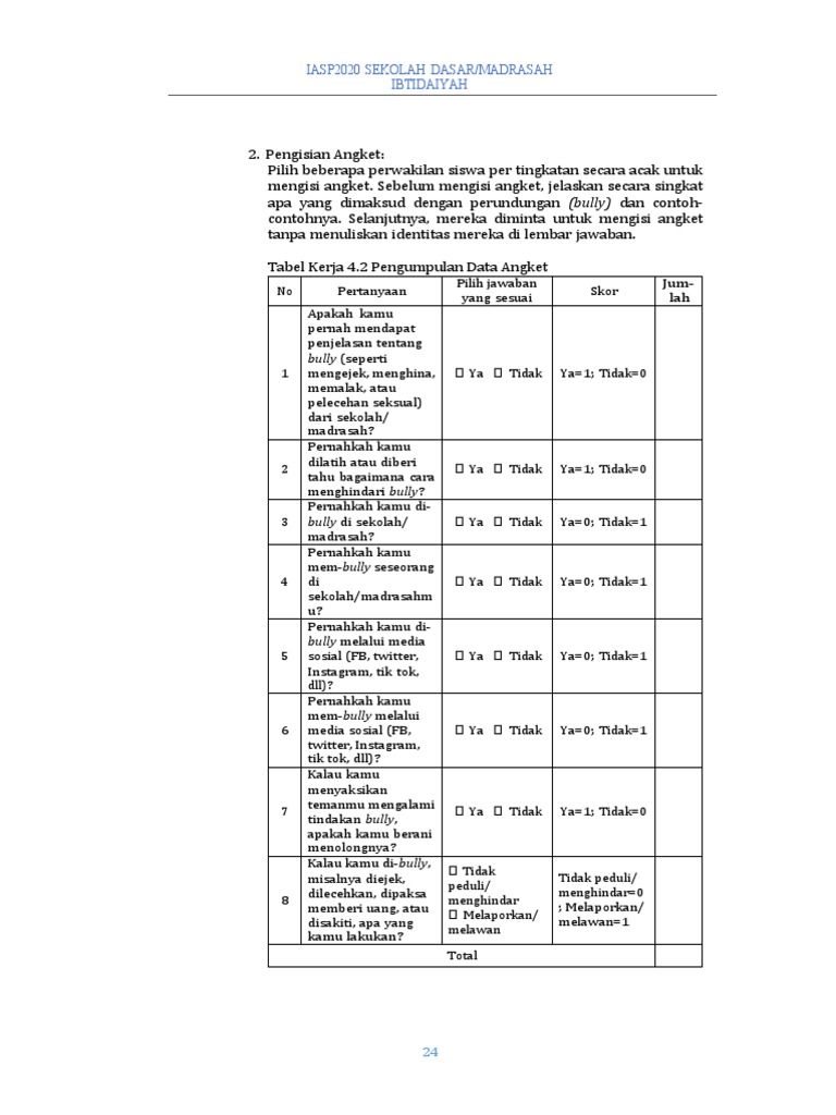 Angket Bullying | PDF