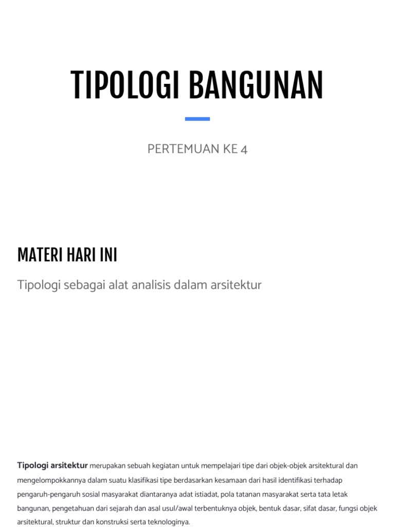 Tipologi Bangunan | PDF | Ilmu Sosial | Seni