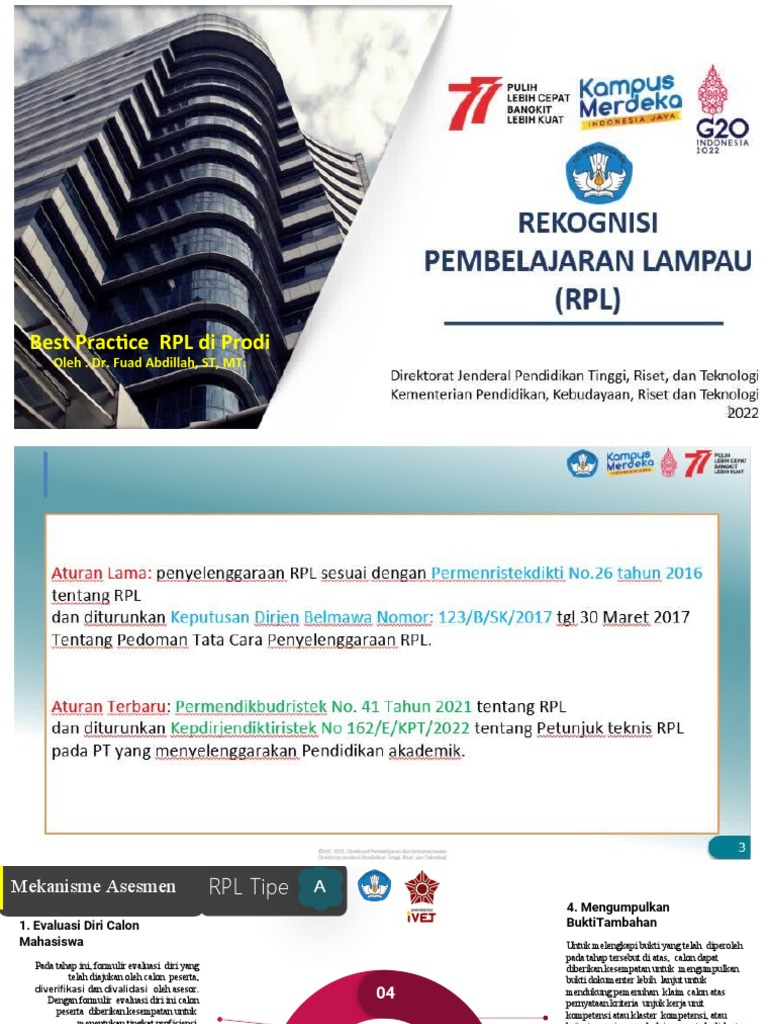 FUAD ABDILLAH Tata Cara Penyelenggaraan RPL Prosedur Asesmen Dan ...