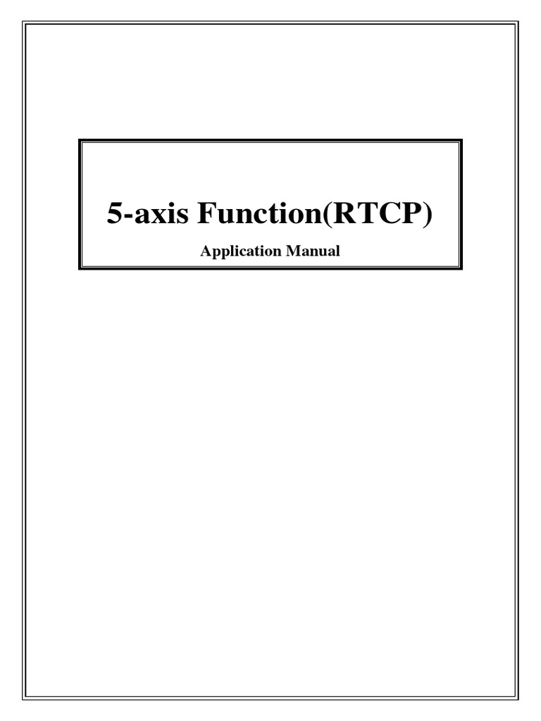 5-axis Function Application Manual | PDF
