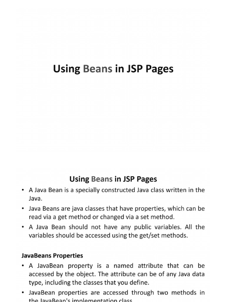 JSP_Beans | PDF