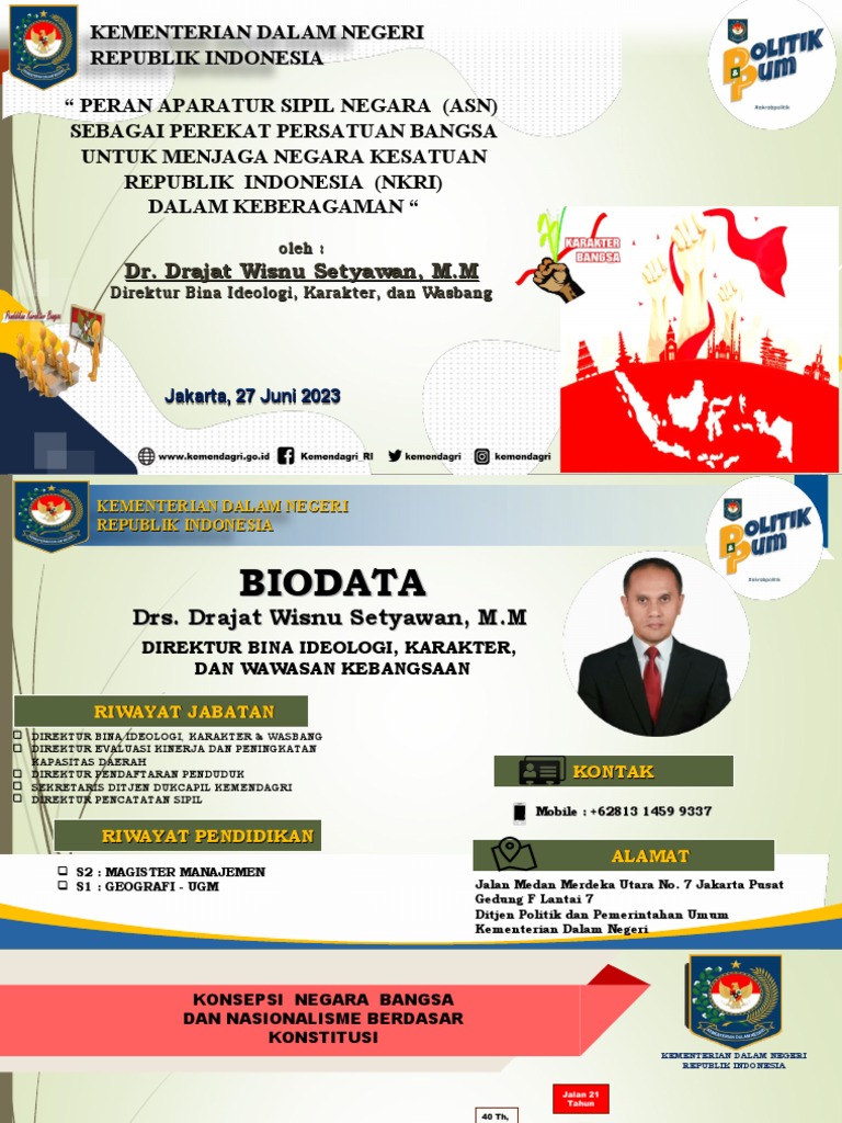 Peran Asn Sebagai Perekat Persatuan Bangsa Untuk Menjaga Nkri-Korpri ...