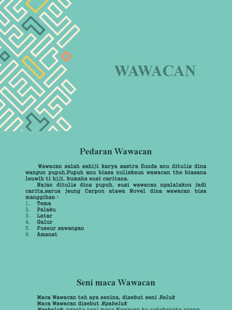 Bab 1.1. Mikawanoh Wawacan | PDF