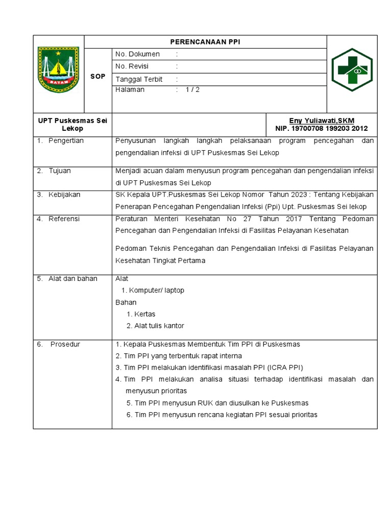 Sop Perencanaan Ppi | PDF