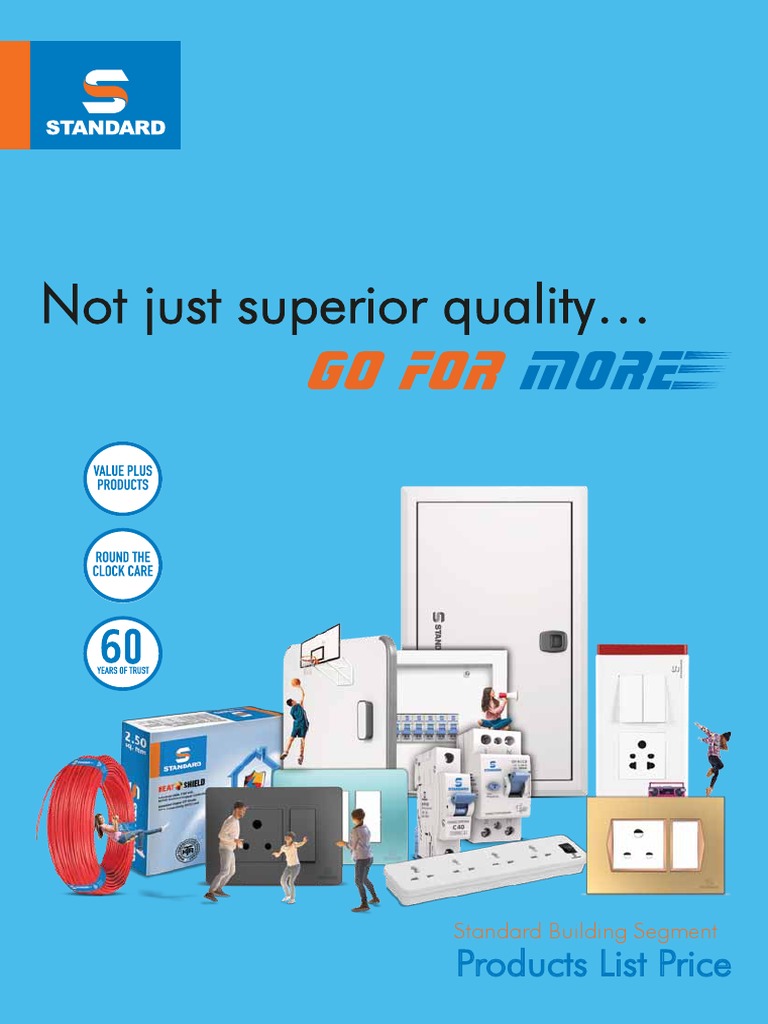Standard Switches Price List 2023 | PDF | Electricity | Building Materials