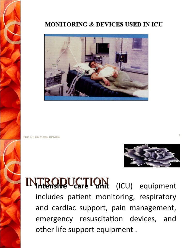 Monitoring & Devices Used in ICU CCU | PDF