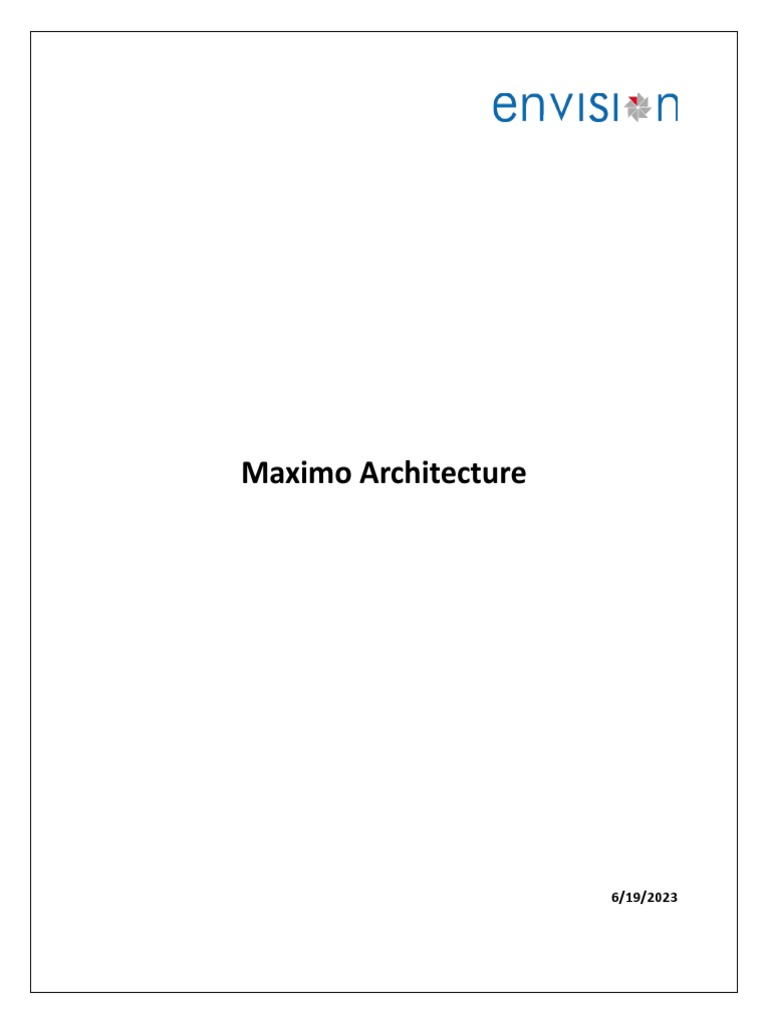 Maximo Architecture | PDF