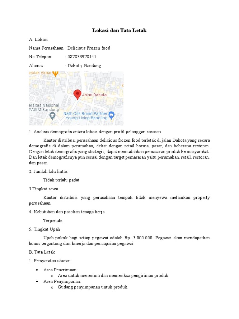 Tugas Lokasi & Tata Letak | PDF