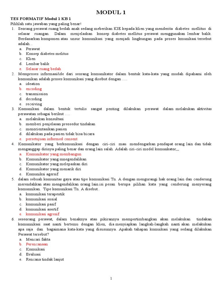 Kisi2 Soal Modul Up | PDF