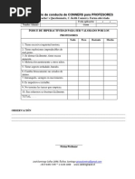 Connors Teacher Questionnaire | PDF