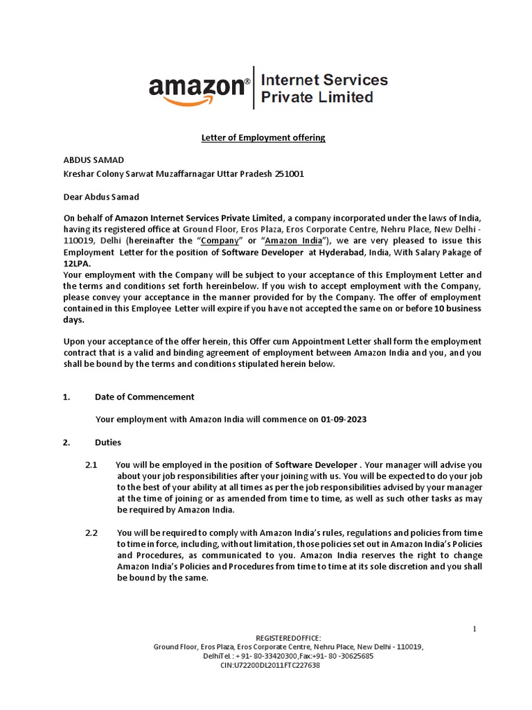 Offer Letter | PDF | Legal Remedy | Justice