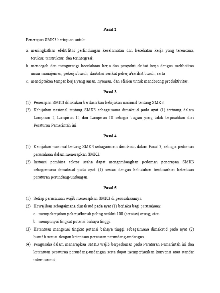 Panduan Penerapan SMK3 | PDF