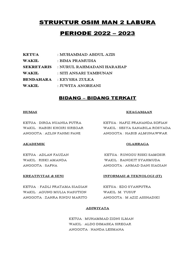 Struktur Osim Man 2 Labura | PDF