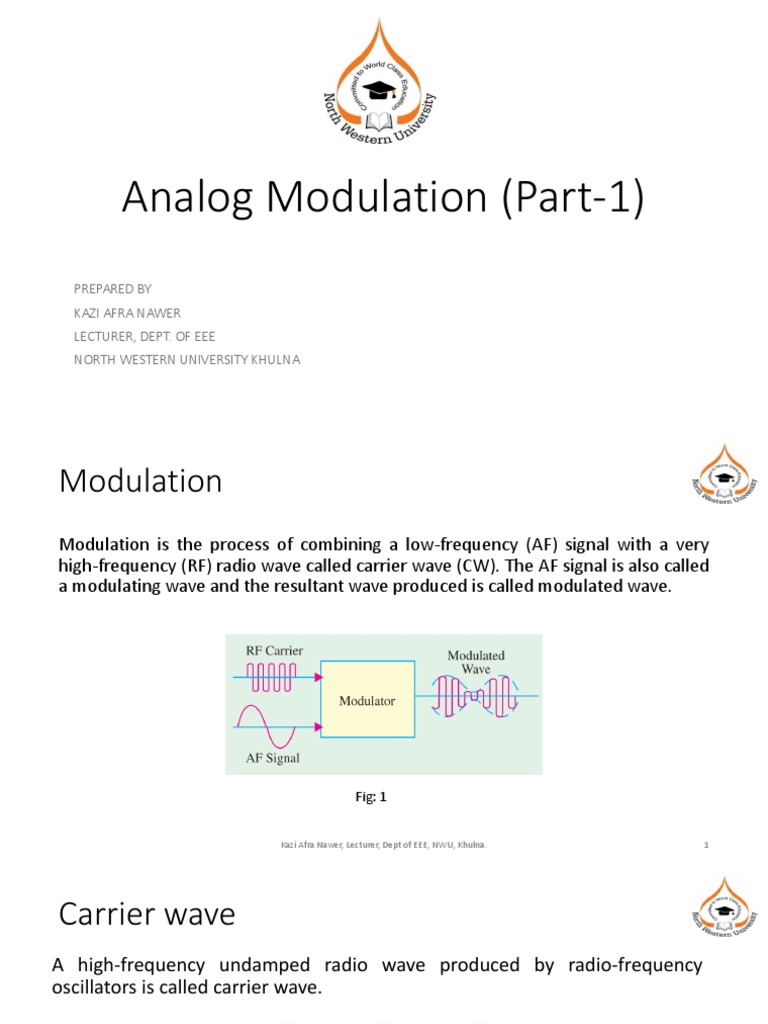 Analog Modulation Pdf Frequency Modulation Modulation