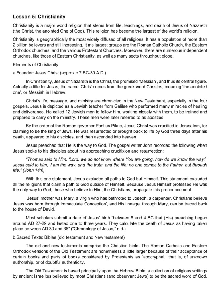 Christianity | PDF | Jesus | Monotheism