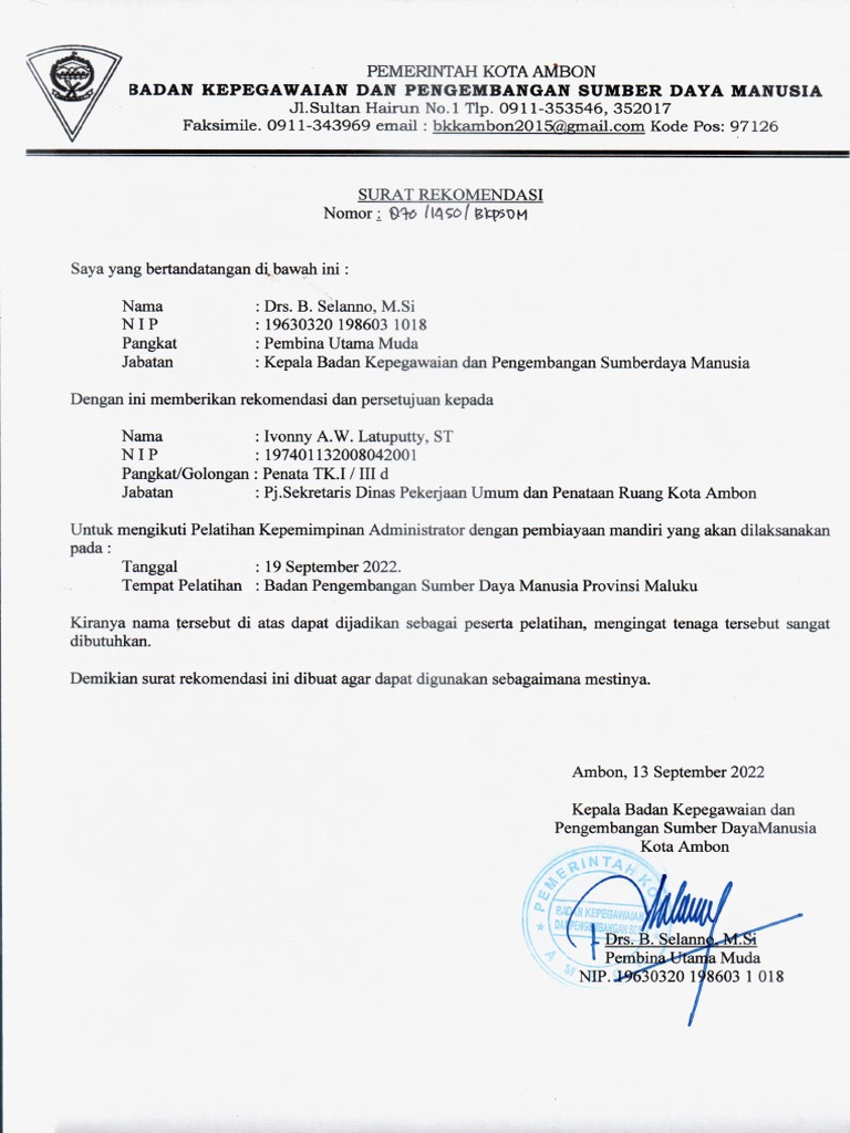 Rekomendasi Pka | PDF