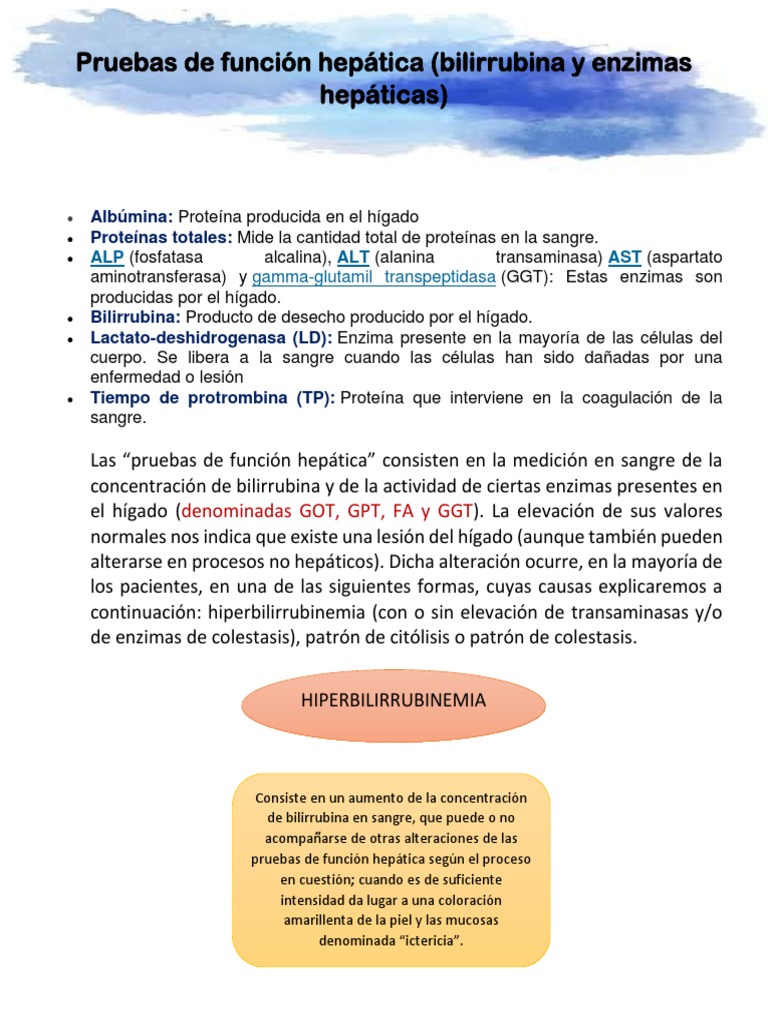 Pruebas de Función Hepática | PDF
