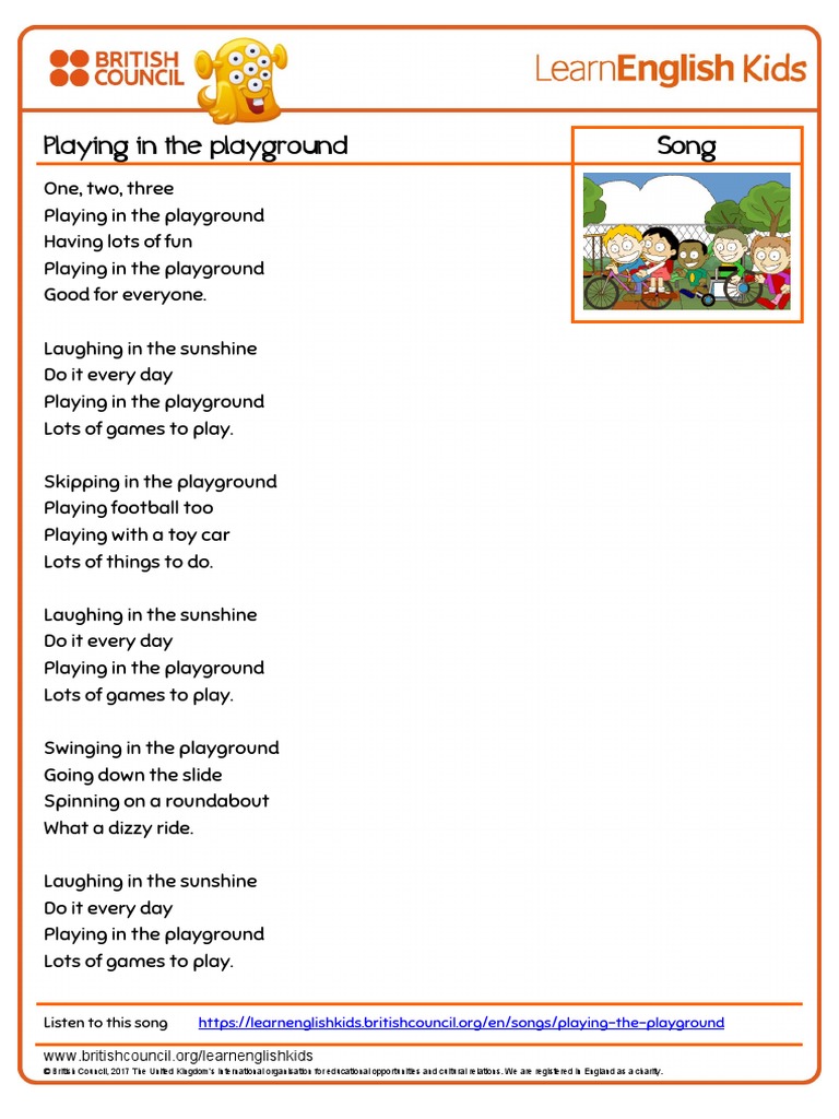 Songs Playing in The Playground Lyrics | PDF
