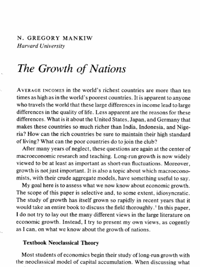 The Growth of Nations | PDF