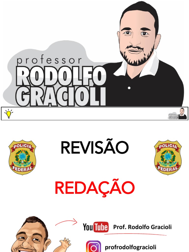 SOS REDAÇÃO PF Versão Aluno (Prof. Rodolfo Gracioli) | PDF