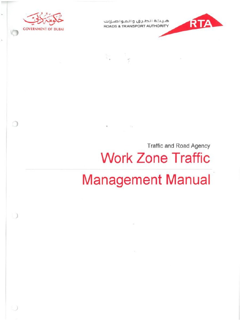 Dubai Work Zone Traffic Management Manual 2007 | PDF