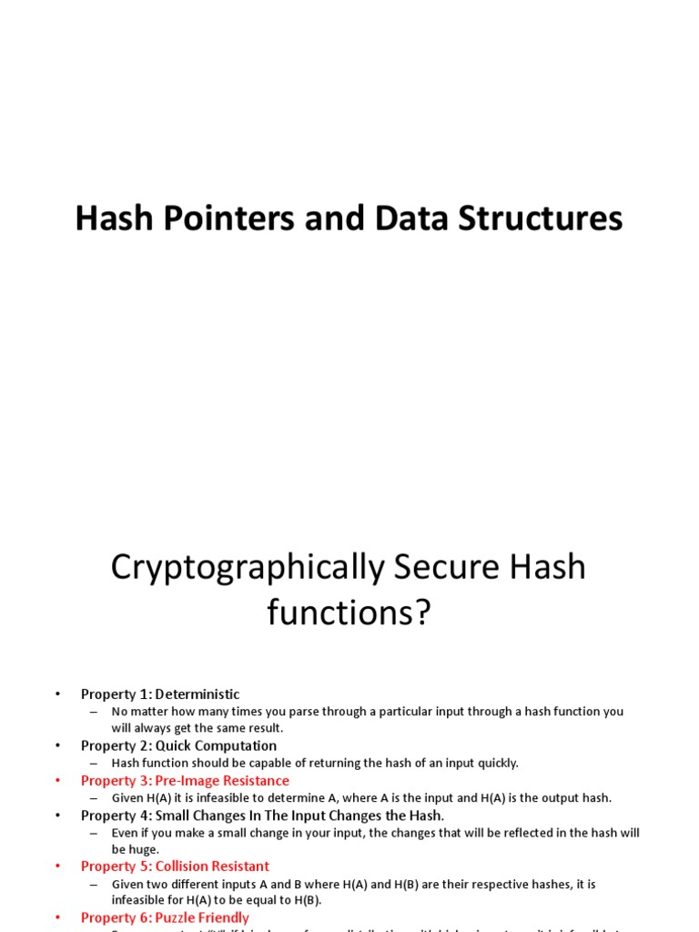 Hash Pointers and Data Structures | PDF | Algorithms And Data ... Hash Pointers and Data Structures | PDF | Algorithms And Data ...
