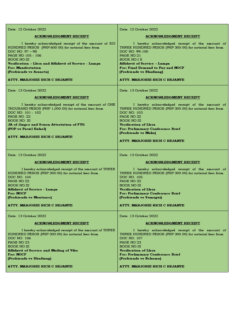 Notary Receipt | PDF