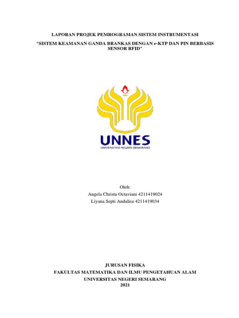 SISTEM KEAMANAN GANDA BRANKAS DENGAN e-KTP DAN PIN BERBASIS SENSOR RFID ...
