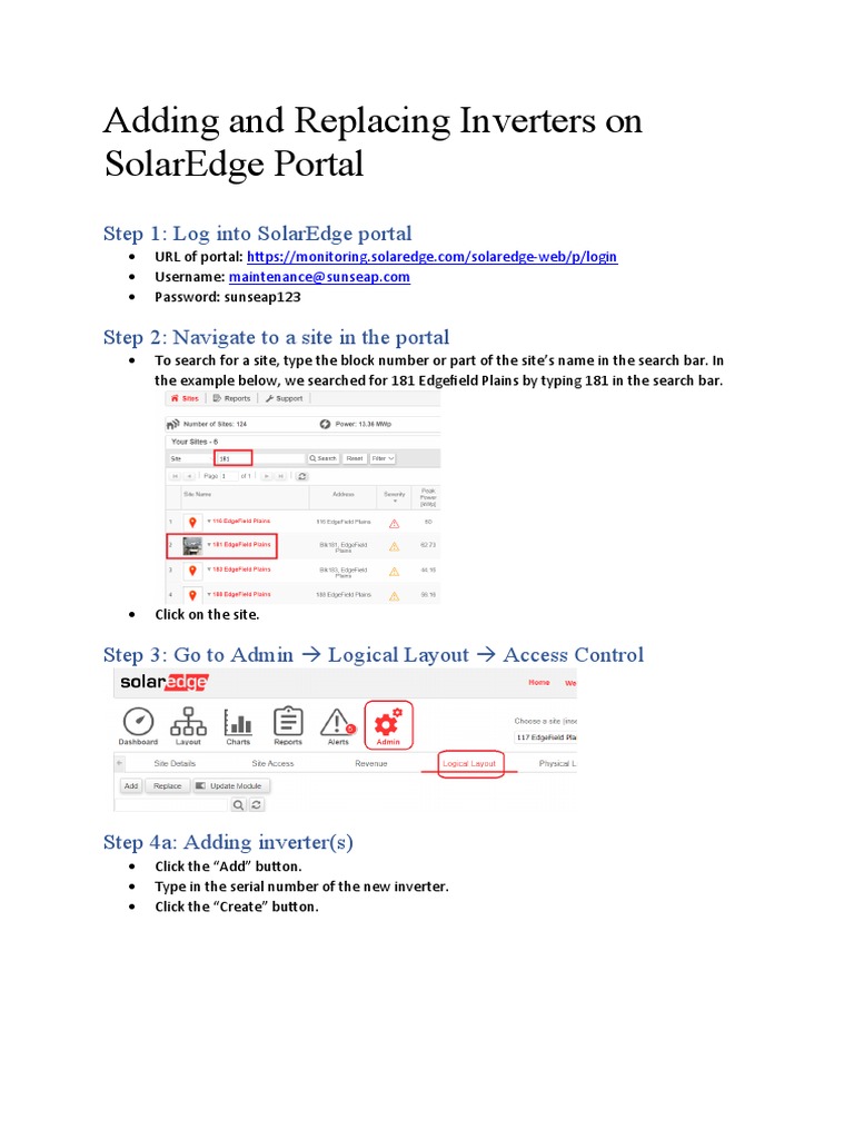 SOP - Adding and Removing Inverters | PDF