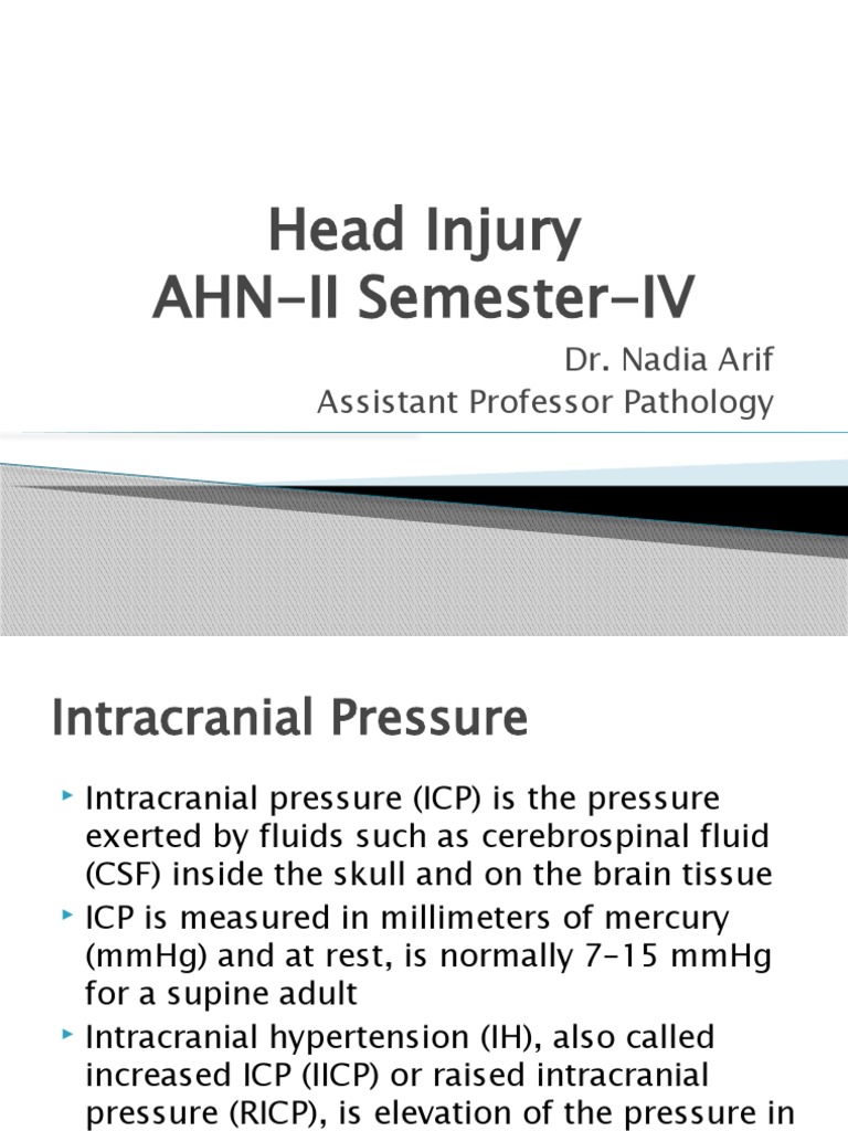 Head Injury | PDF | Traumatic Brain Injury | Cerebrospinal Fluid