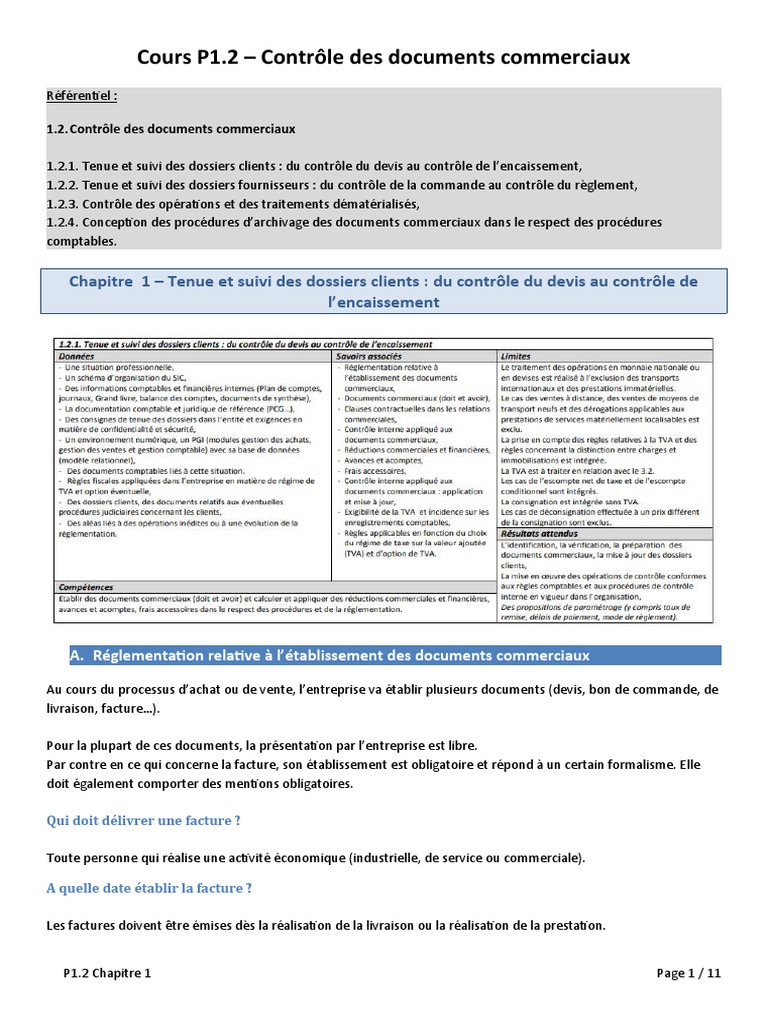 Gestion des Documents Commerciaux | PDF | Facture | Taxe sur la valeur ...