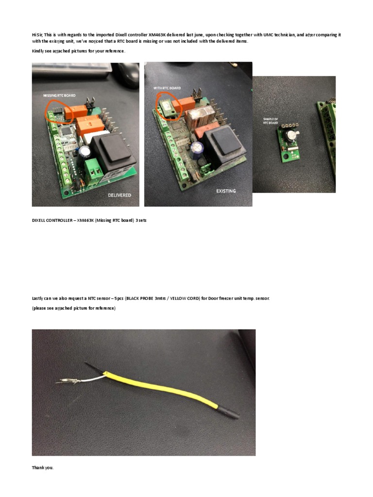 DIXELL XM463K Controller Concern | PDF