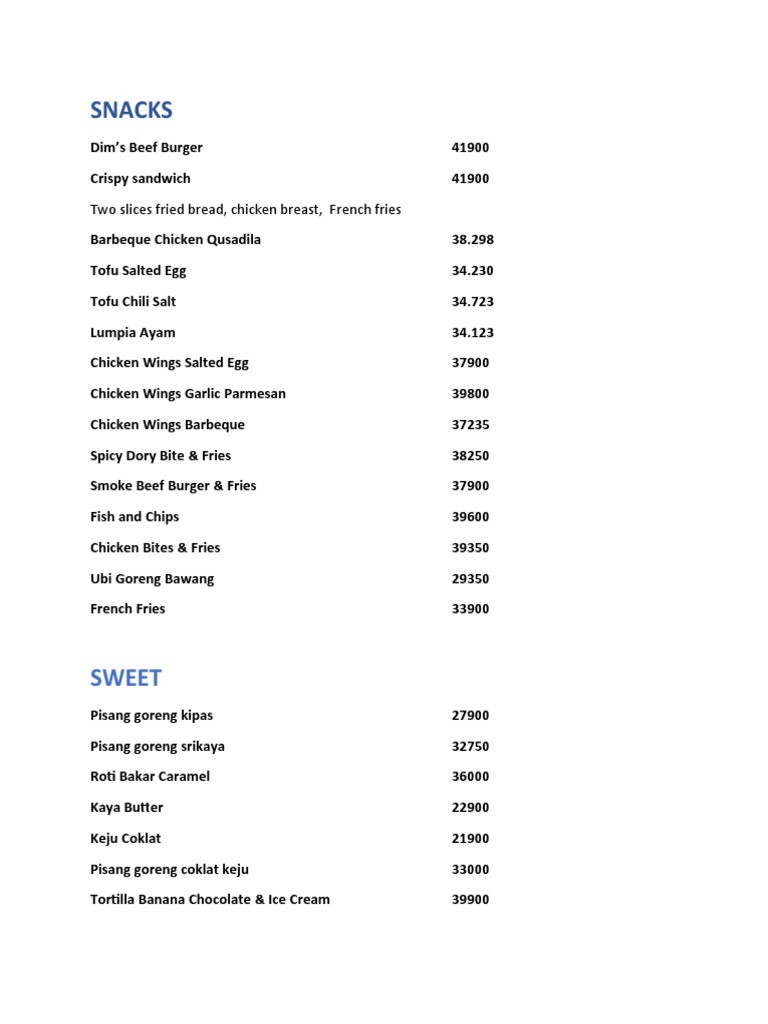 menu dimigo | PDF