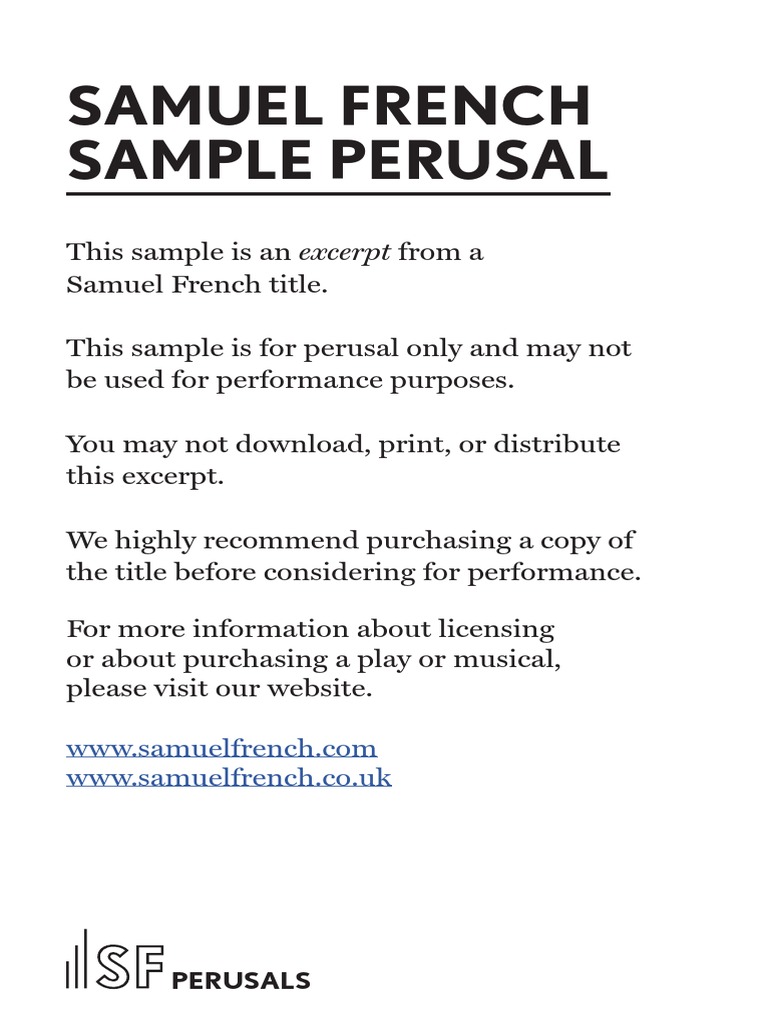 Samuel French Sample Perusal: WWW - Samuelfrench.co - Uk | PDF | Copyright