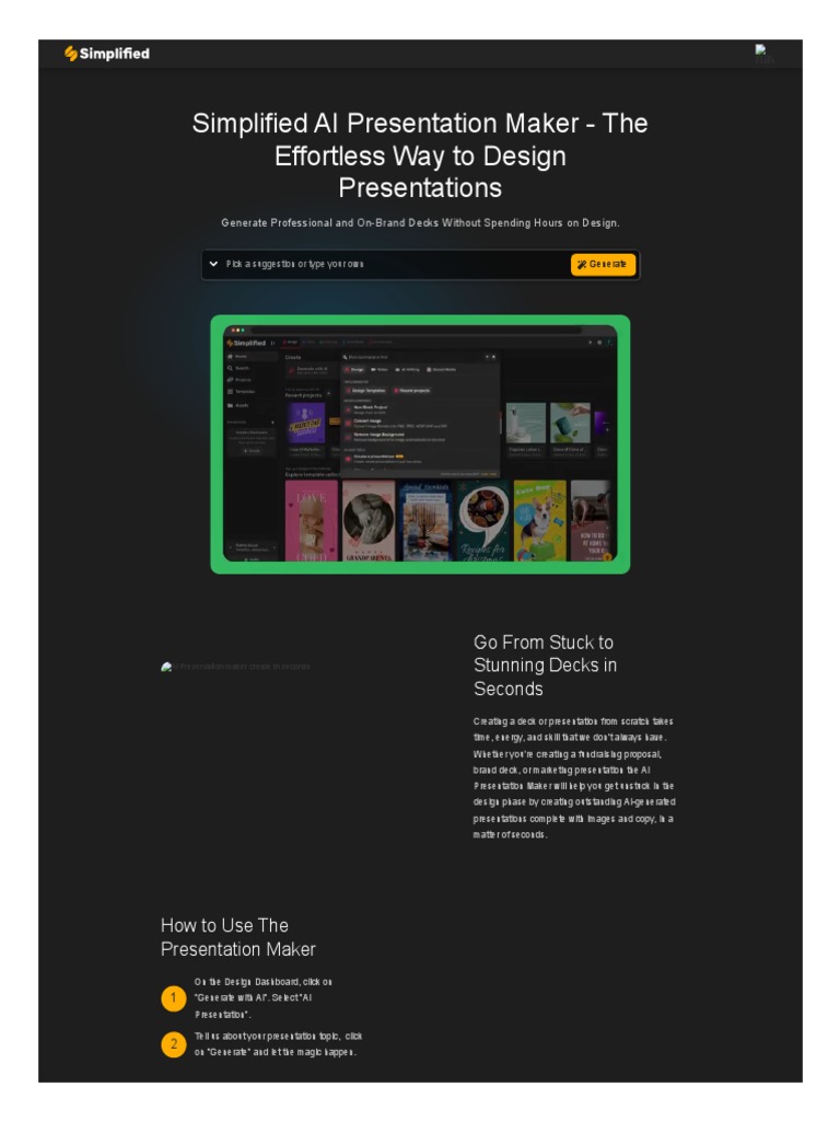 Simplified AI Presentation Maker | PDF | Artificial Intelligence ...