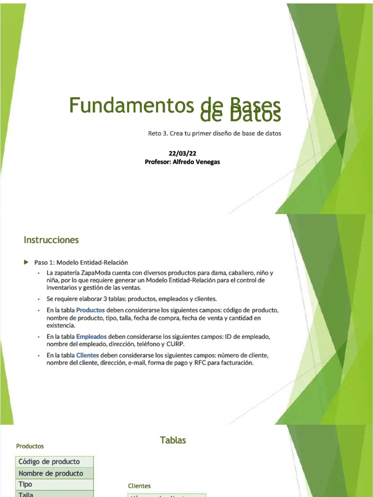 kupdf.net_fundamentos-de-bases-de-datos-reto-3-crea-tu-primer-diseo-de-base-de-datos | PDF