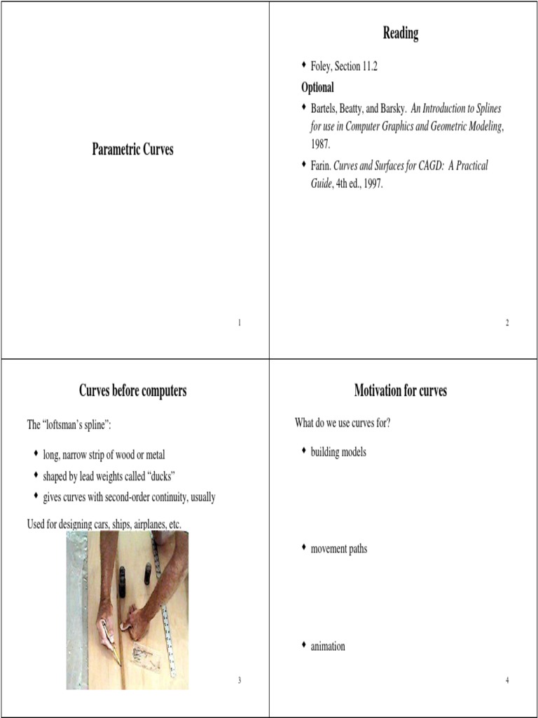 Parametric Curves | PDF | Curve | Spline (Mathematics) Parametric Curves | PDF | Curve | Spline (Mathematics)
