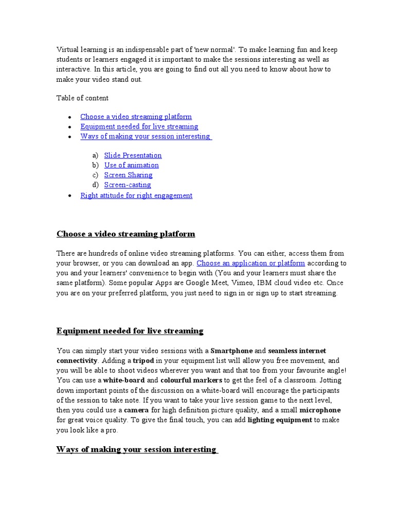 Virtual Learning Is An Indispensable Part of | PDF