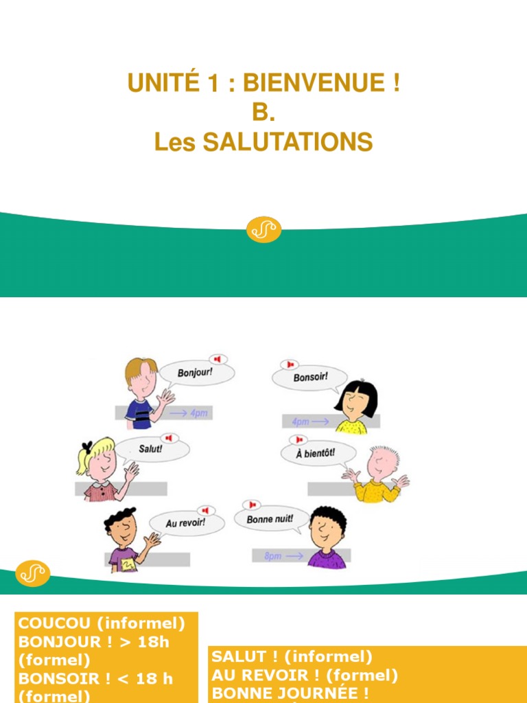 Salutations et Présentations en Français | PDF