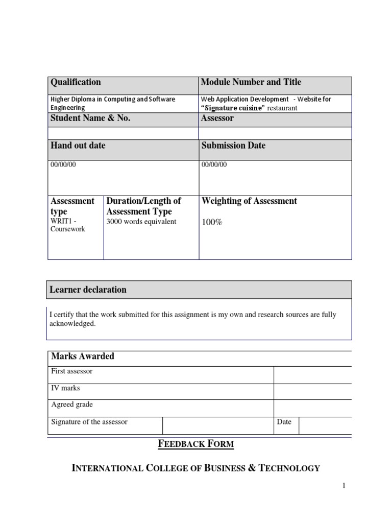 Qualification Module Number and Title: F F I C B & T | PDF