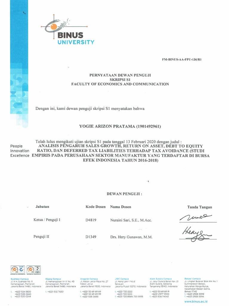 Pernyataan Dewan Penguji 4 | PDF