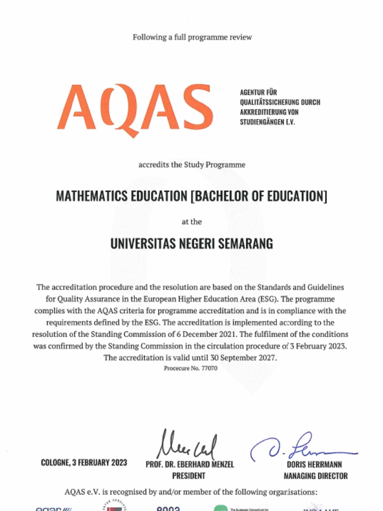 Mathematics Education - Certificate - Cond Fulfilled | PDF