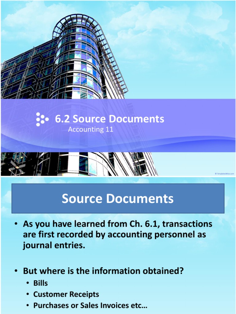 6.2 Source Documents: Accounting 11 | PDF | Cheque | Receipt