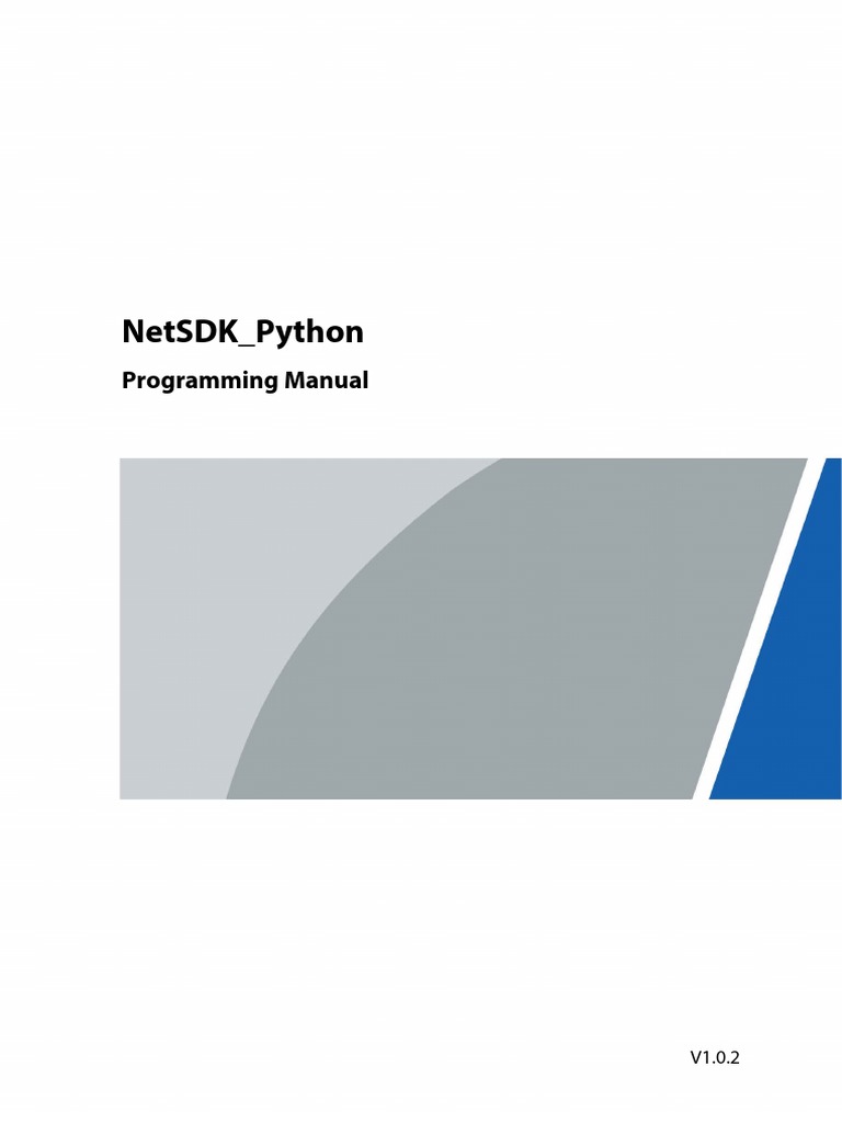 NetSDK - Python - Programming Manual - V1.0.2 | PDF | Library (Computing) | Computer File