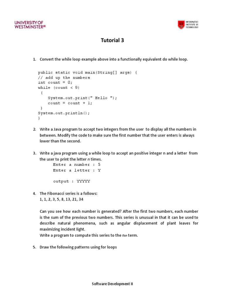 Java Ex 03 | Download Free PDF | Control Flow | Computer Engineering