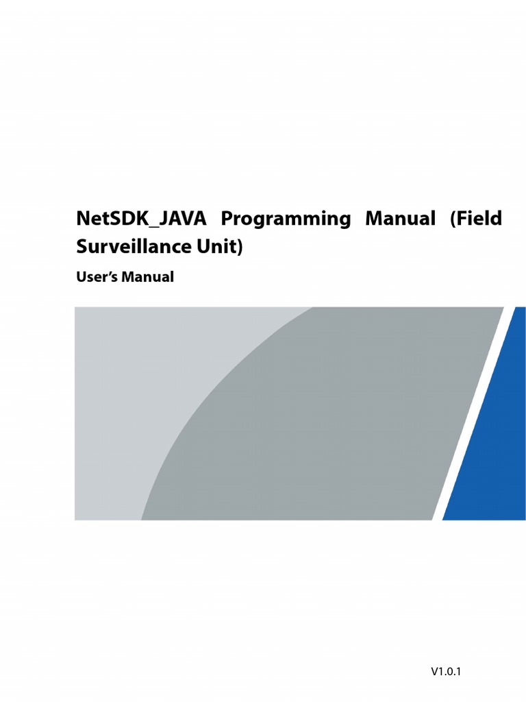 NetSDK - JAVA Programming Manual (Field Surveillance Unit) | PDF ...
