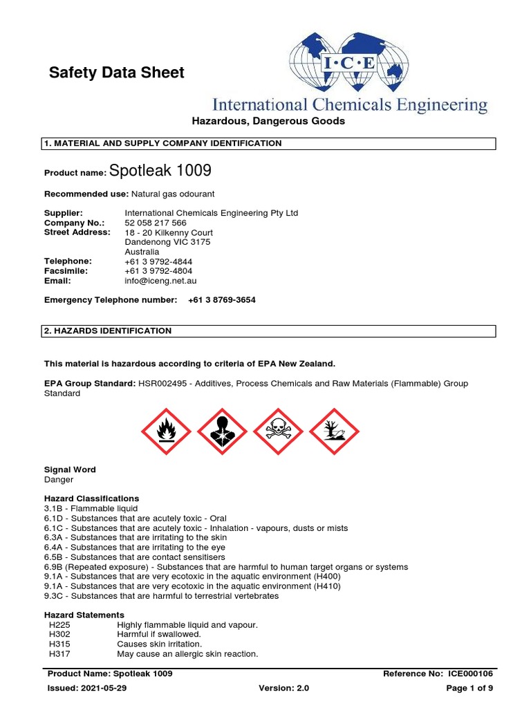 Spotleak 1009-nz Sds 2021 | PDF | Self-Improvement | Wellness