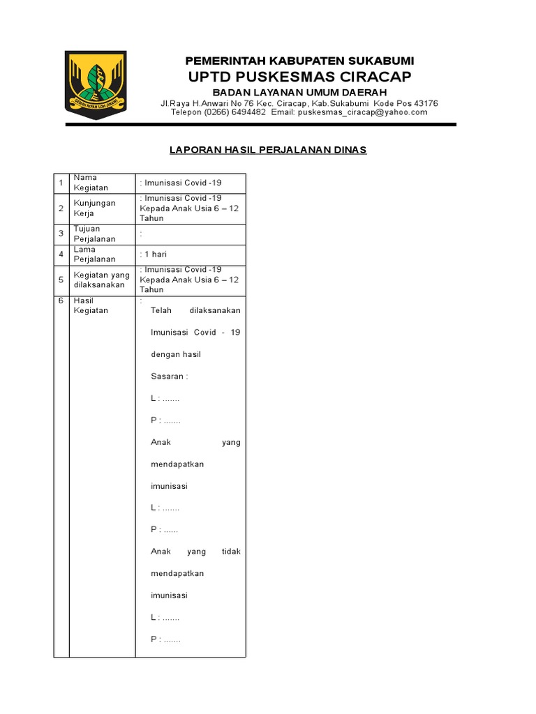 Laporan - Hasil - Perjalanan - Dinas Februari | PDF